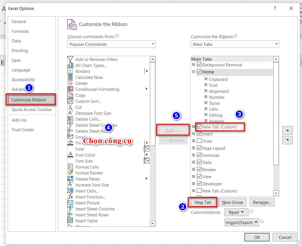 Cách Tạo Thẻ Tab Menu Trong Excel 365 10/2025